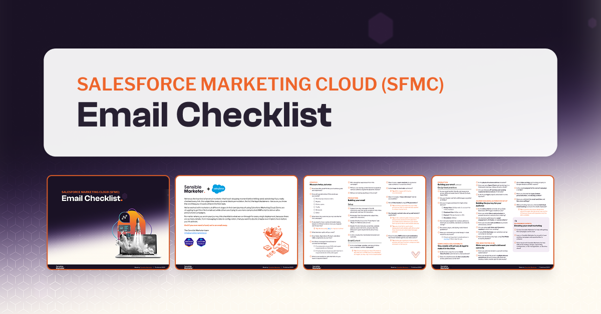 Salesforce Marketing Cloud Email Checklist